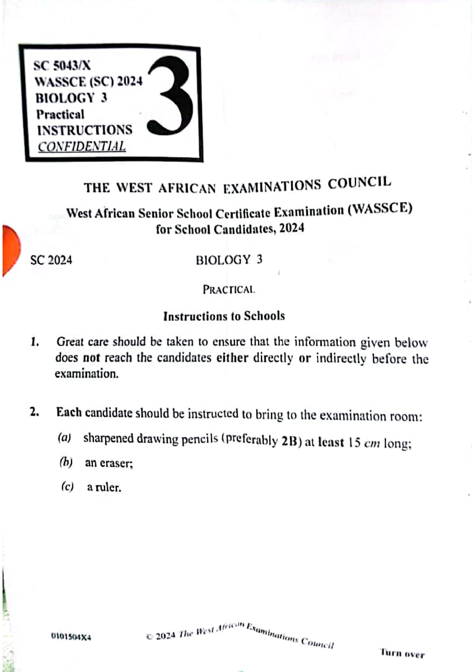 WAEC 2024 BIOLOGY PRACTICAL SPECIMENS| QUESTIONS - Mr Ojajuni